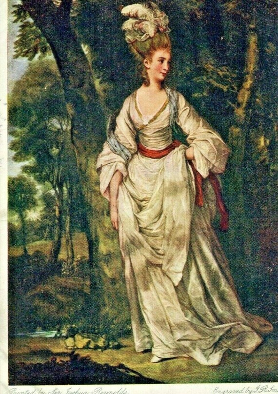 Postcard Antique Reprint of Portrait of Mrs. Carnac by Artist | Etsy