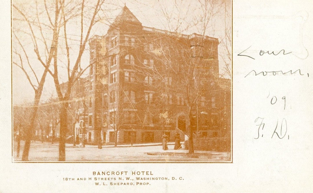 Postcard Early View of Bancroft Hotel in Washington DC. P5 - Etsy