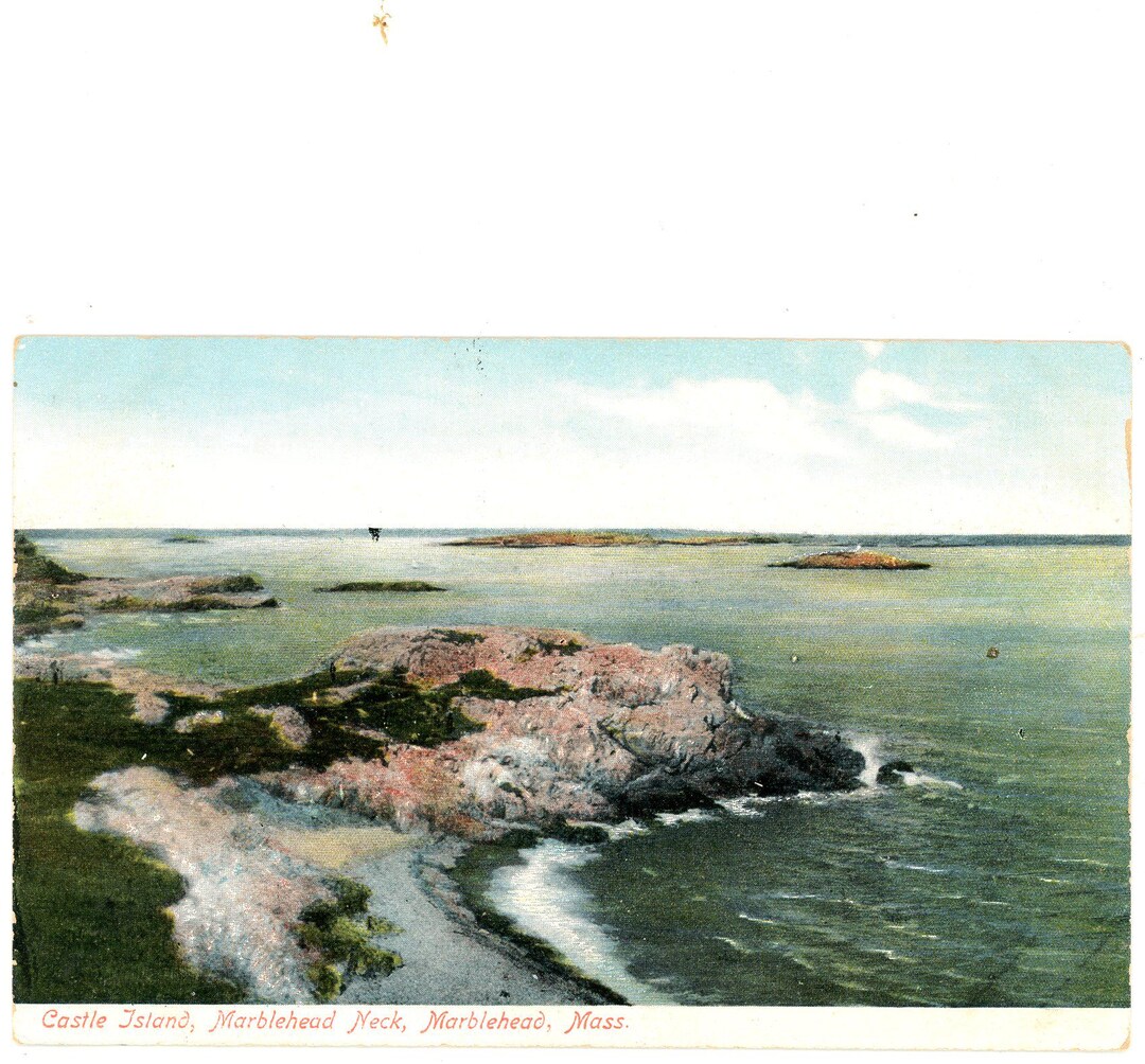 Postcard Early View of Castle Island, Marblehead Neck, Marblehead, MA ...