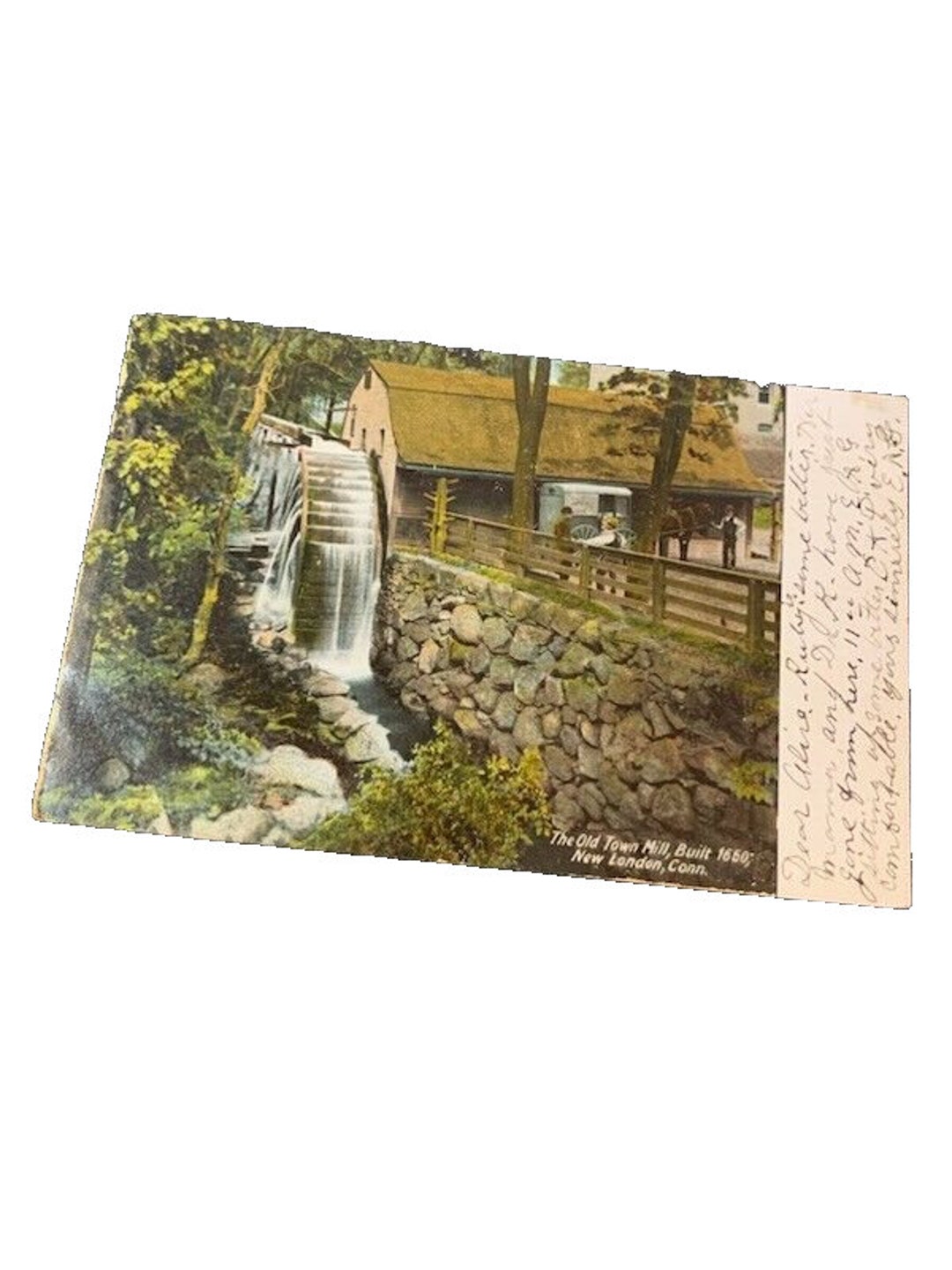 Postcard Antique View of Old Town Mill, New London, CT. L7 - Etsy