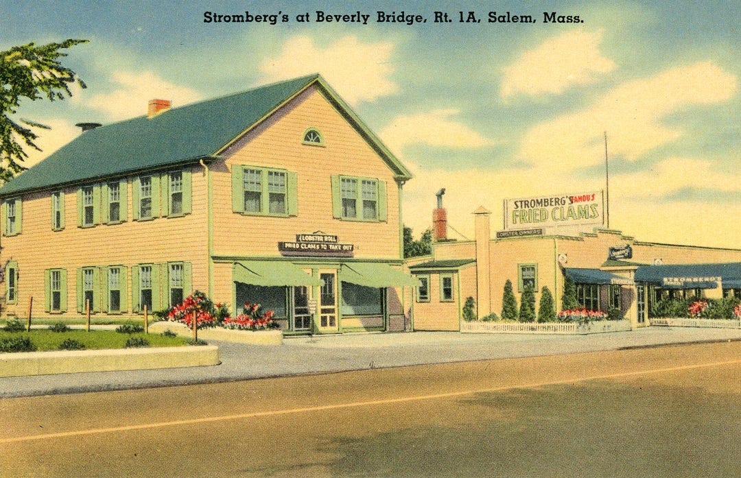 Postcard Early View of Stromberg's Restaurant at Beverly Bridge, Salem ...