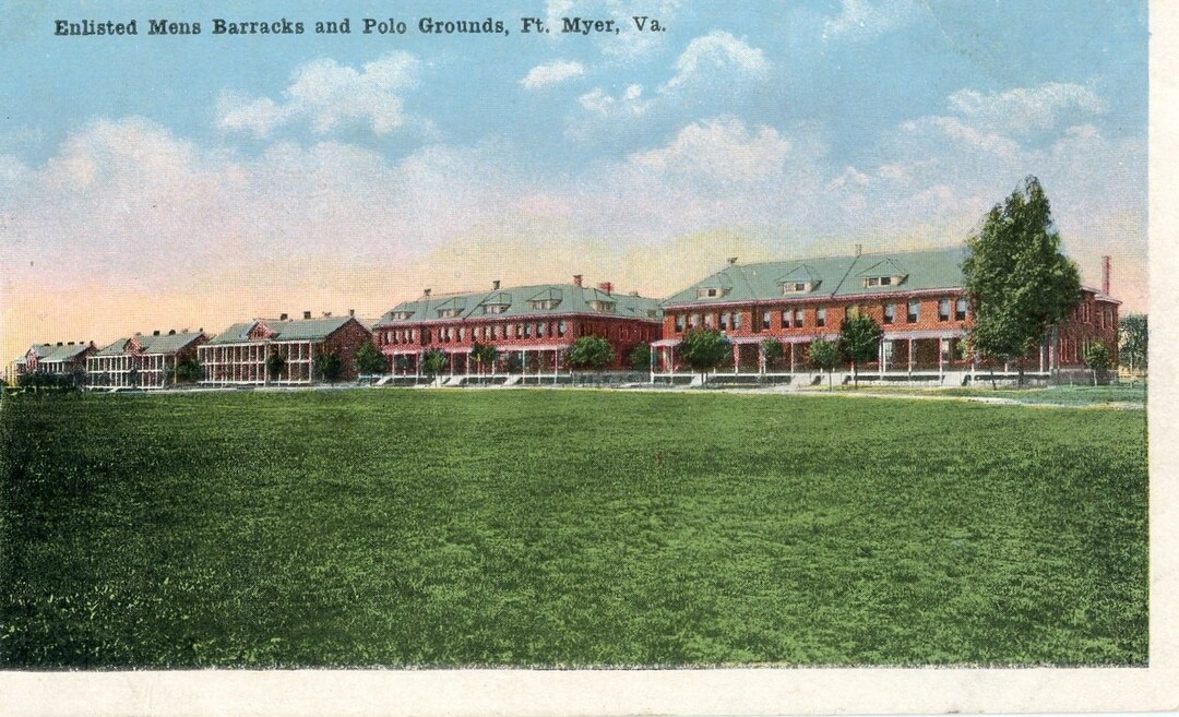 Postcard Early View of ;enlisted Mens Barracks & Polo Grounds, Ft ...
