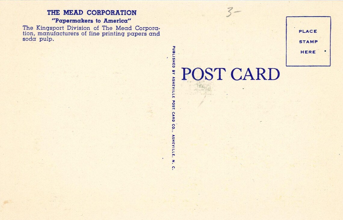 Postcard Early Bird's Eye View of the Mead Corporation , Kingsport, TN ...