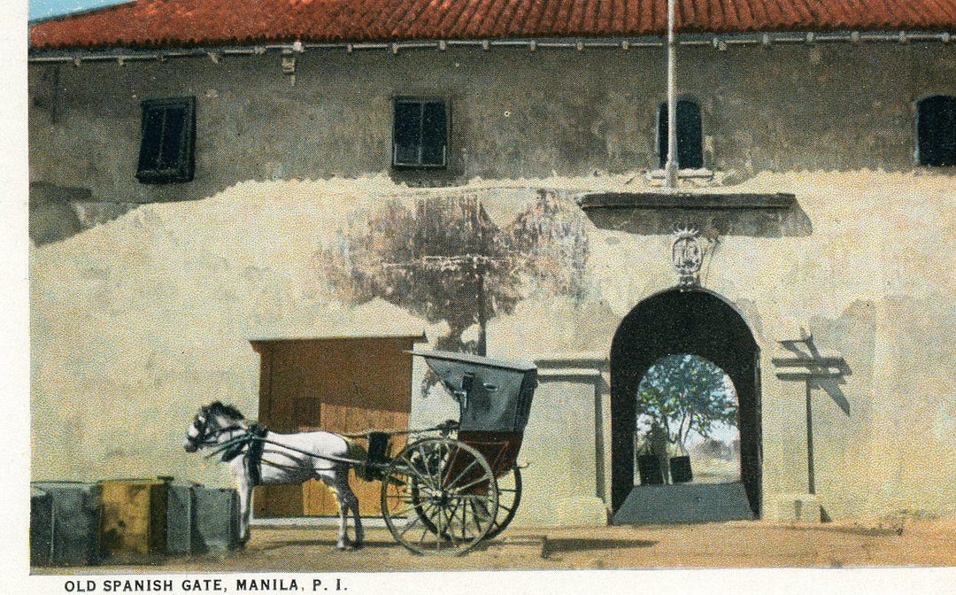 Postcard Early View of Old Spanish Gate, Manila, Philippines. Z3 - Etsy