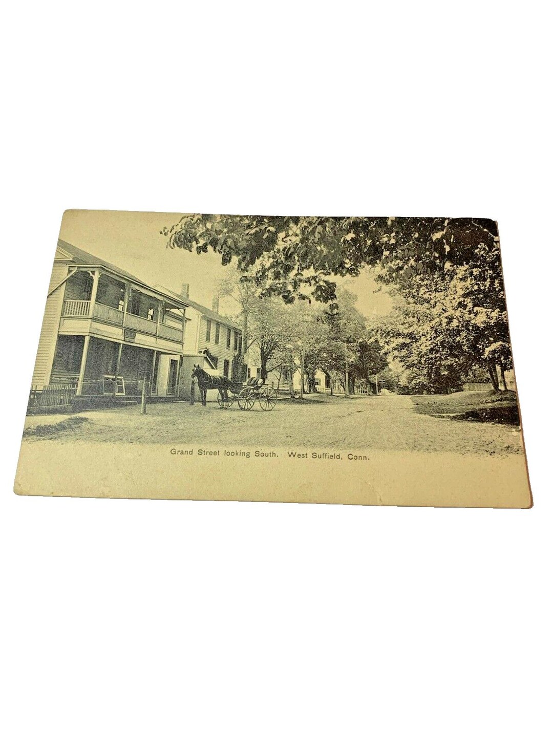 Postcard Antique View of Grand Street, Looking South, West Suffield, CT ...