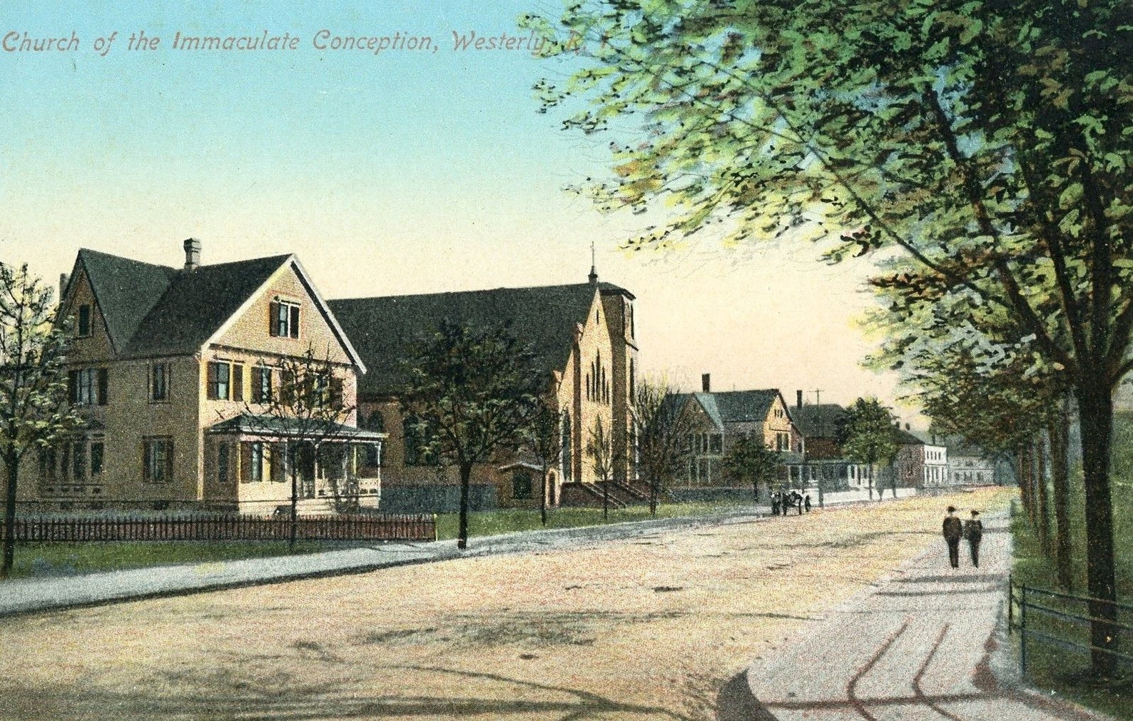 Postcard Early View of Church of the Immaculate Conception, Westerly ...