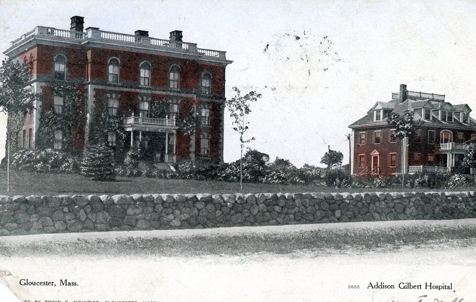 Postcard Antique View of Addison Gilbert Hospital, Gloucester, MA. Y1 ...