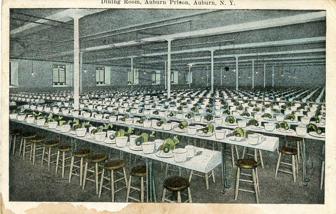 Postcard Early View of Dining Room, Auburn Prison, Auburn, NY. A3 - Etsy