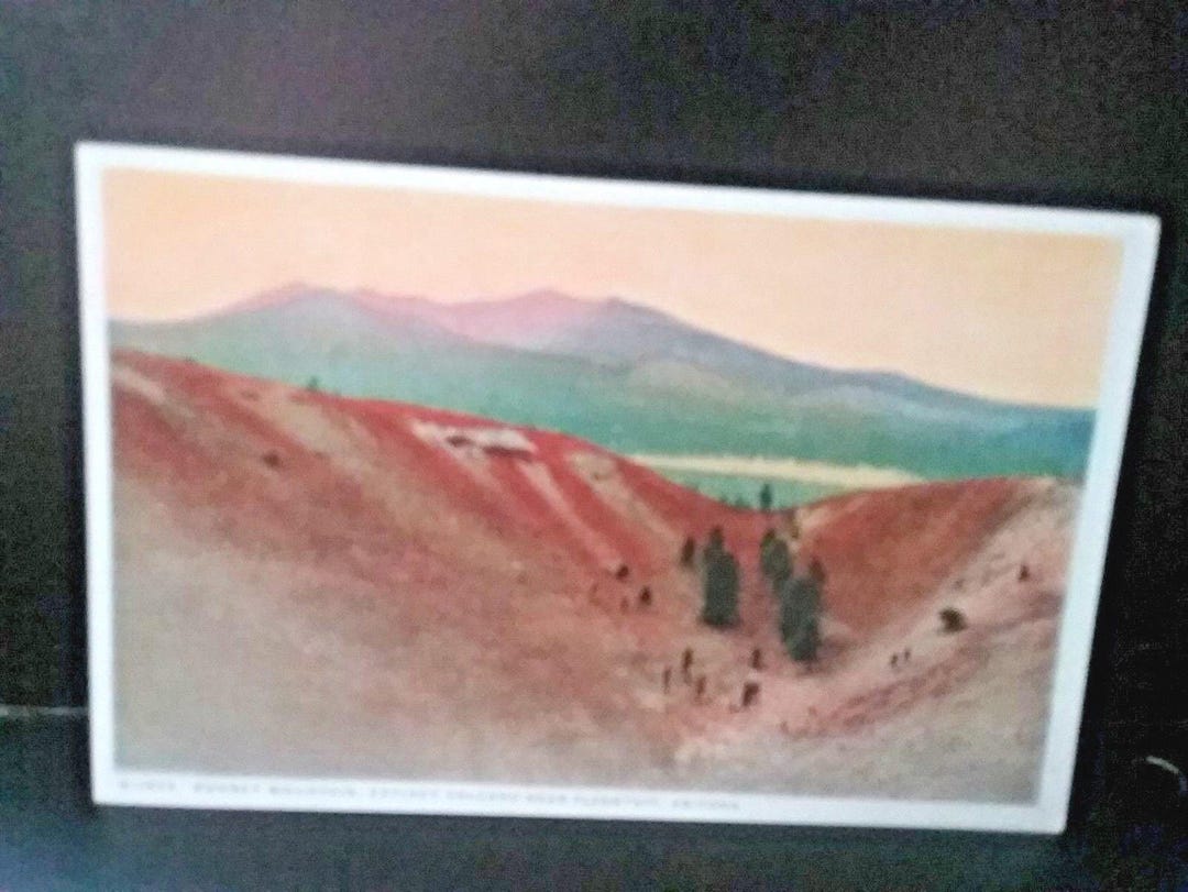 Postcard Sunset Mountain, Extinct Volcano Near Flagstaff, AZ - Etsy