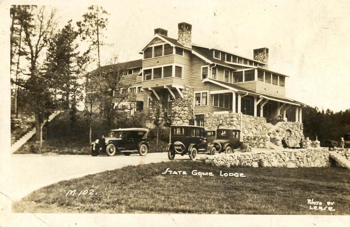 Postcard RPPC View of State Game Lodge, Custer State Park, SD. Z2 - Etsy