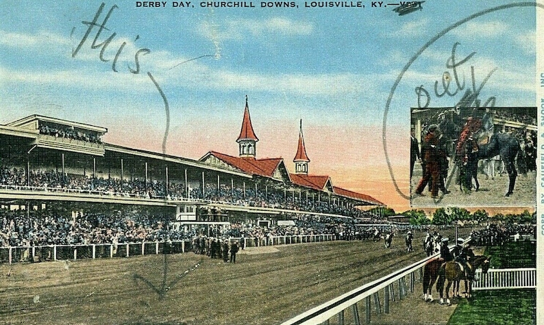 Postcard Kentucky Derby Day at Churchill Downs, Louisville, KY. P4 - Etsy