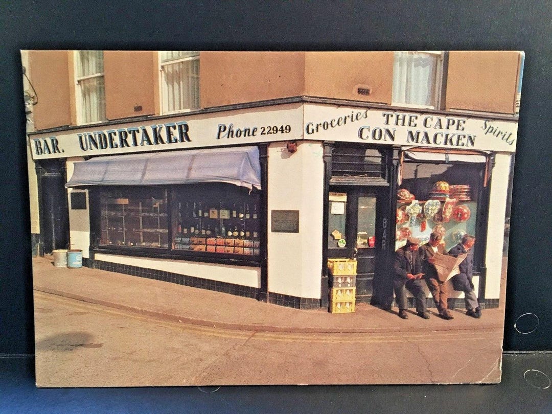 Postcard Early View of Undertaker Bar in Ireland. Z7 - Etsy