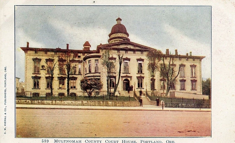 Postcard Antique View of Multnomah County Court House, Portland, OR. Z9 ...