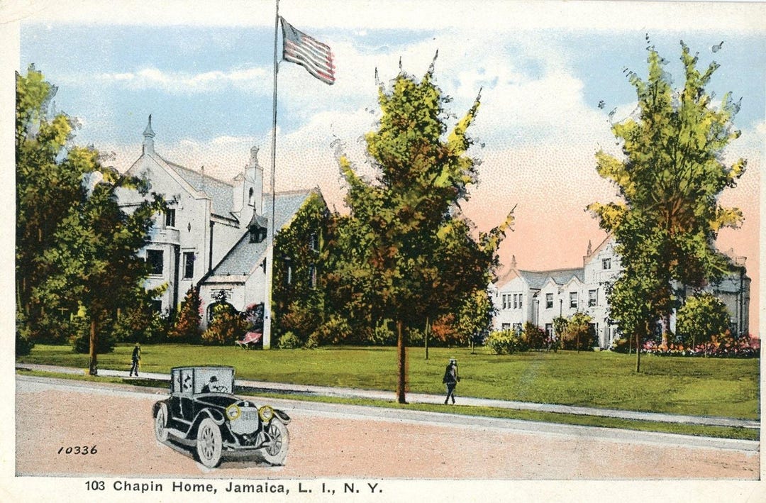 Postcard Early View of 103 Chapin Home, Jamaica, Long Island, NY. K8 - Etsy