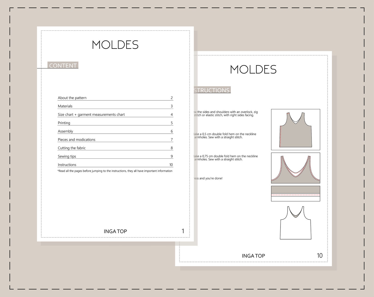 Inga Top Sewing Pattern PDF Digital Sewing Pattern Summer - Etsy