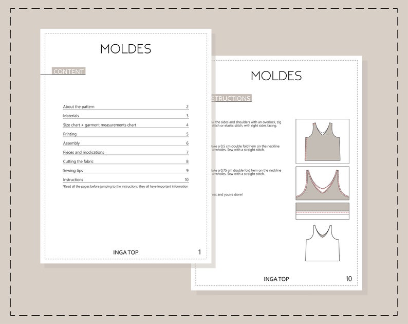 Inga Top Sewing Pattern PDF Digital Sewing Pattern Summer - Etsy