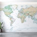 Removable Wallpaper World Map Mural - Giant Map Wall Decal - Detailed ...
