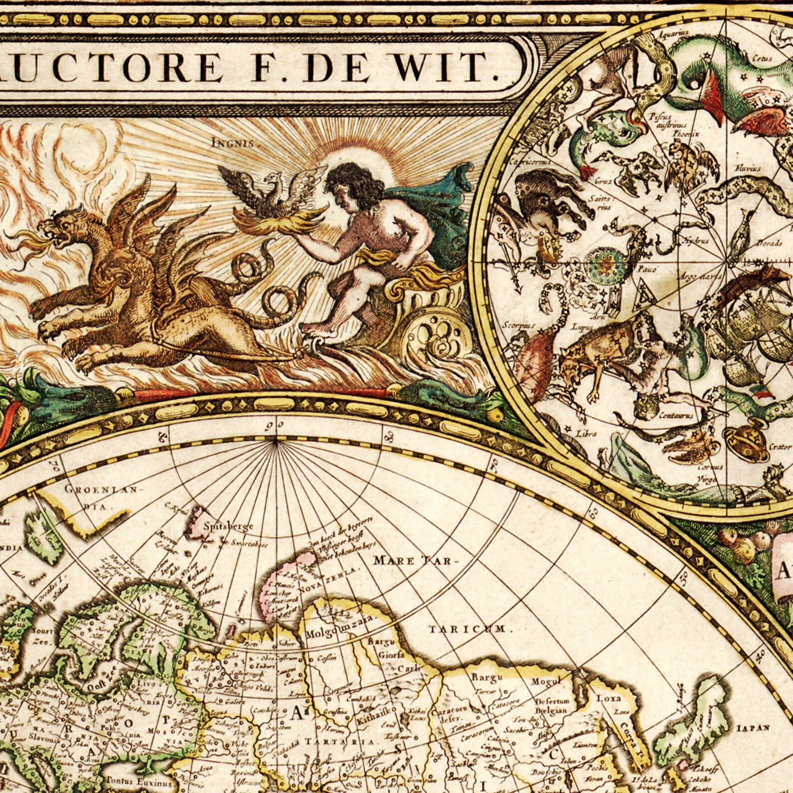 Old World Map 1660 Antique Map Fine Art Reproduction Print - Etsy