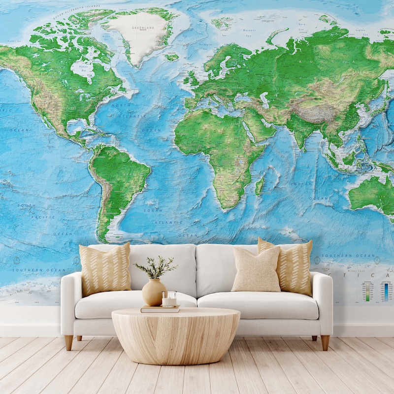 World Map Backdrop - Etsy