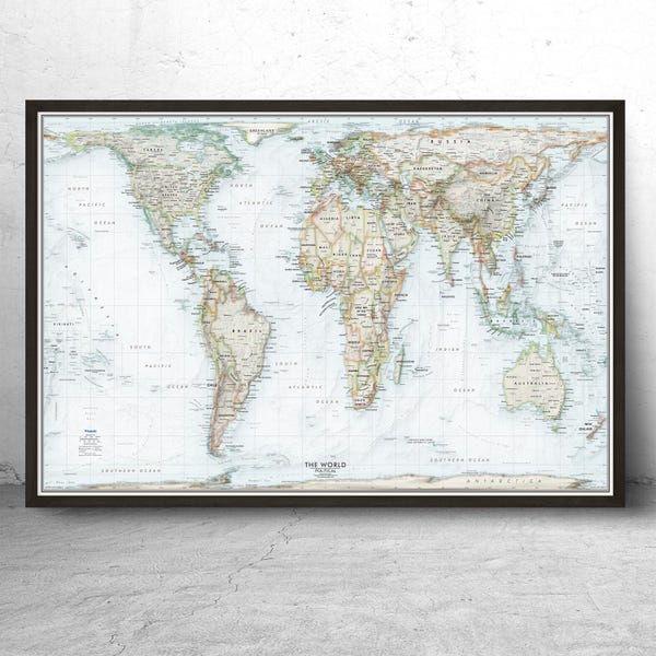 Accurate World Map - Etsy