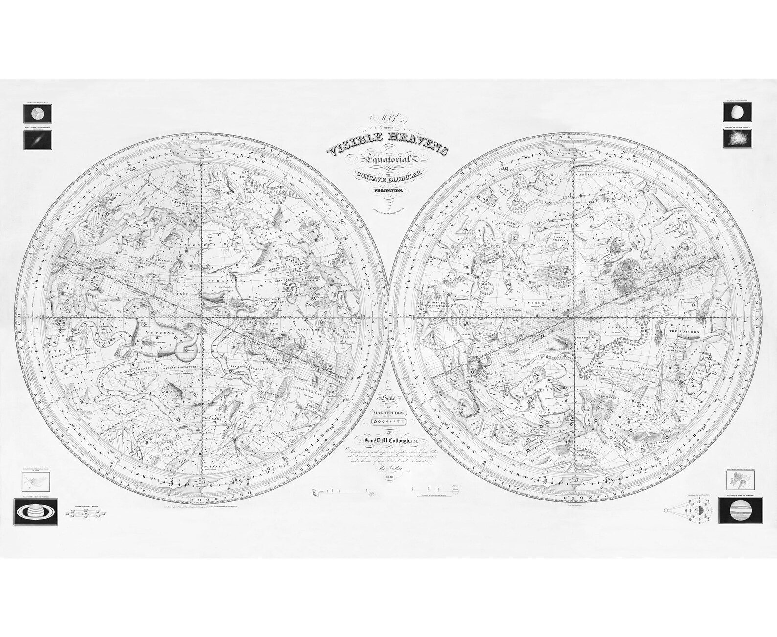 Celestial Spheres map of the Visible Heavens - Etsy