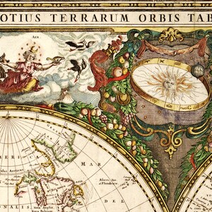 Old World Map - 1660 - Antique Map Fine Art Reproduction Print by ...