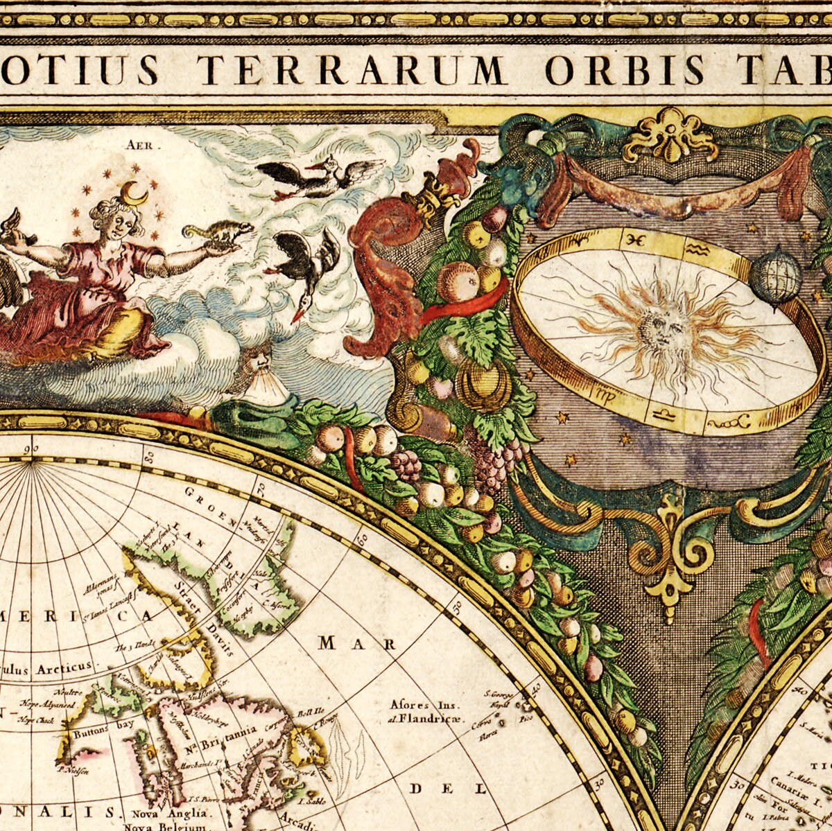 Old World Map 1660 Antique Map Fine Art Reproduction Print | Etsy