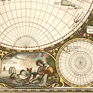 Old World Map - 1660 - Antique Map Fine Art Reproduction Print by ...