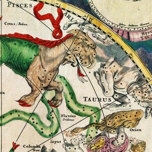 Old Celestial Map 1670 "planisphaerium Coeleste" - Old Constellation ...