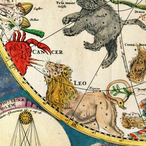 Old Celestial Map 1670 "planisphaerium Coeleste" - Old Constellation ...