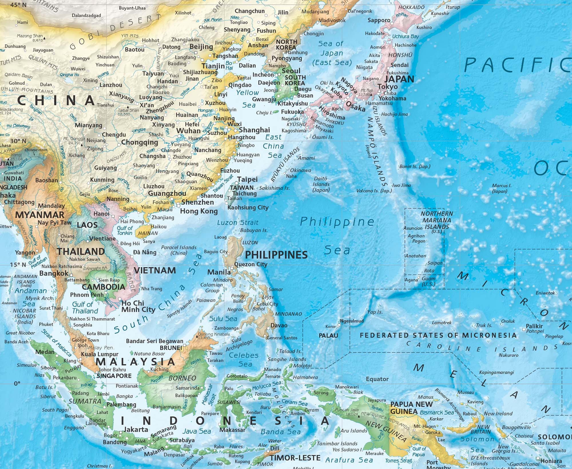 Giant America's Centered World Map Wall Mural Removable - Etsy