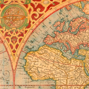 Old World Map 1637 Antique Fine Art Reproduction Print by - Etsy