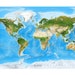 Enhanced World Satellite Image Map Mural - World Map Wallpaper Giant ...
