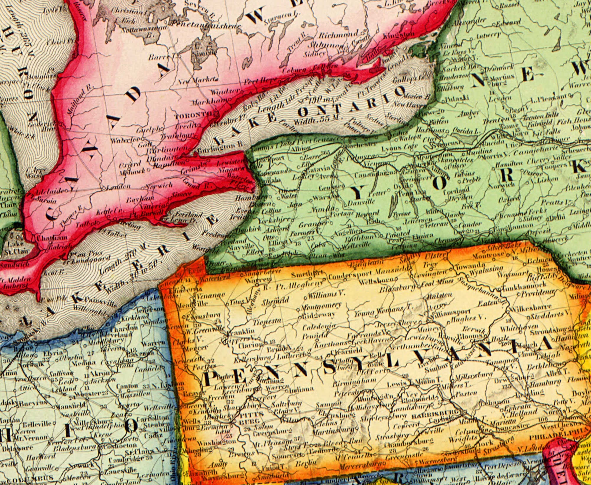 United States & Mexico 1847 Antique Map Reproduction Fine Art | Etsy