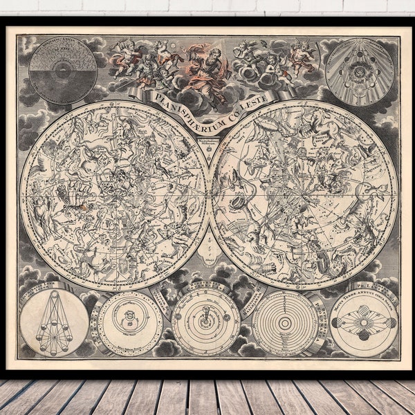 Antique Constellation Map - Etsy