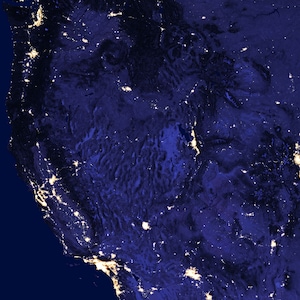 Earth at Night Wall Map - Glowing City Lights Satellite Image - Etsy