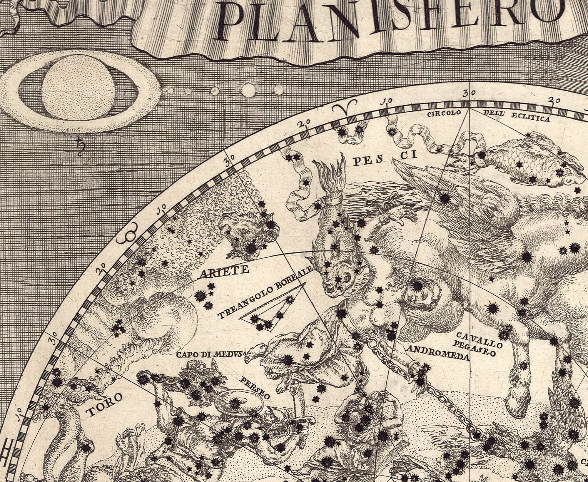 Antique 1687 Celestial Map planisfero Del Globo - Etsy Ireland