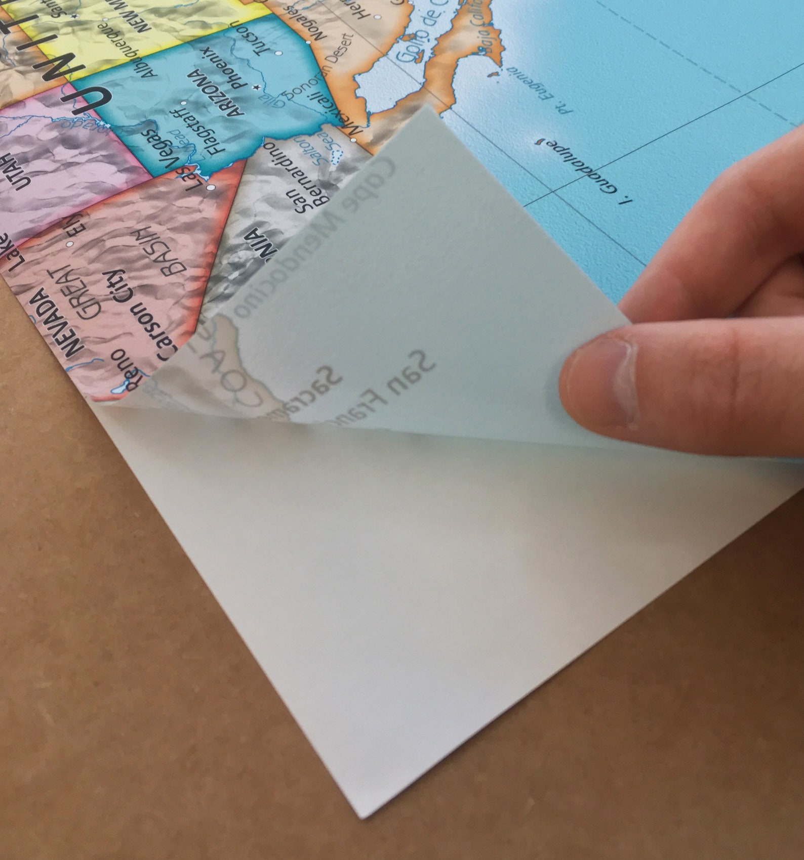 Giant World Map Wall Mural Removable Wallpaper Map of the | Etsy