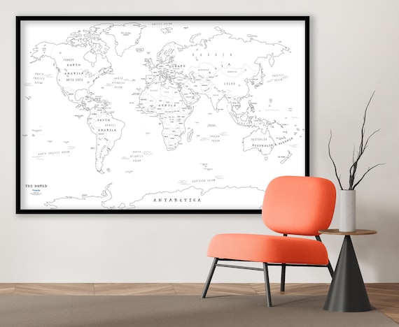 World Maps To Color Colouring World Map (All Ages) – Edu Toys