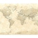 Sepia Tone Giant World Map Wall Mural Removable Wallpaper Map of the ...