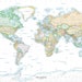 Removable Wallpaper World Map Mural Giant Map Wall Decal Detailed ...