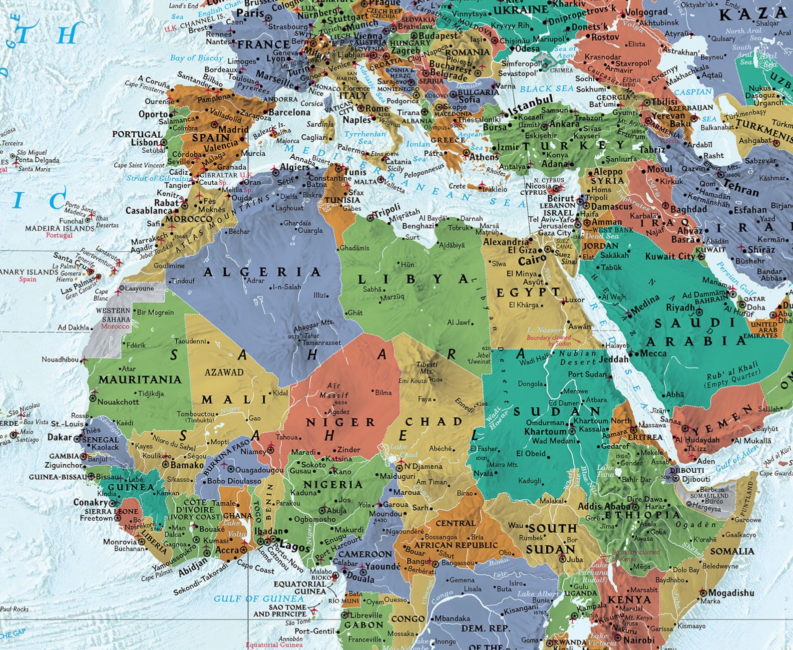 National Geographic World Map Mural (large Peel & Stick, Removable) - Etsy
