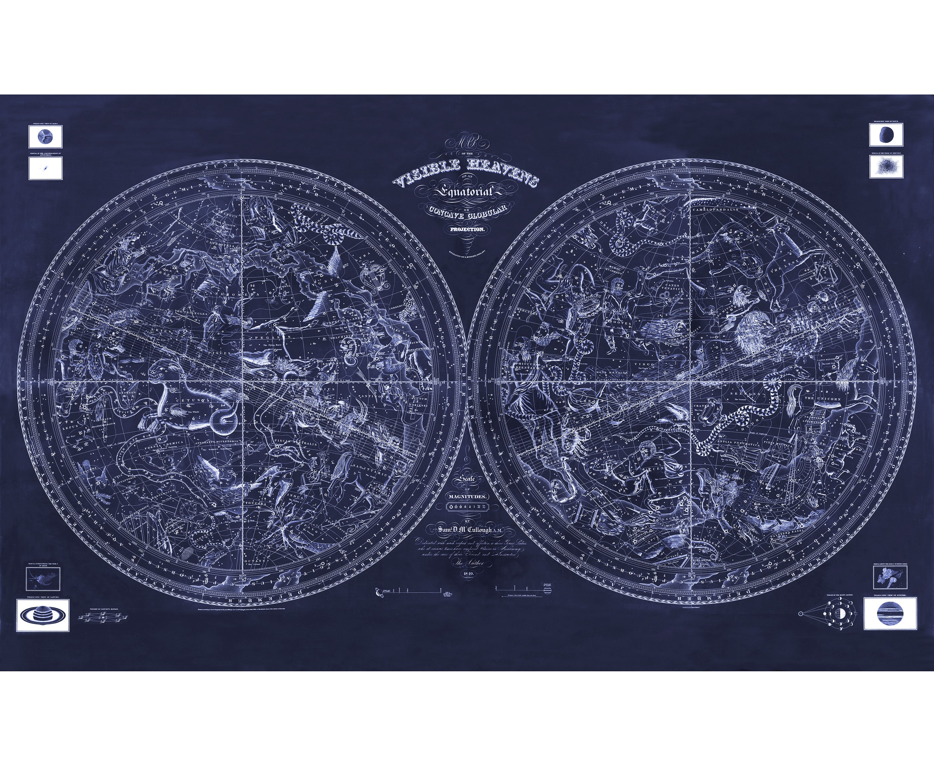 Celestial Spheres map of the Visible Heavens - Etsy Canada