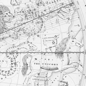 Celestial Spheres "map of the Visible Heavens" - Vintage 1840 ...
