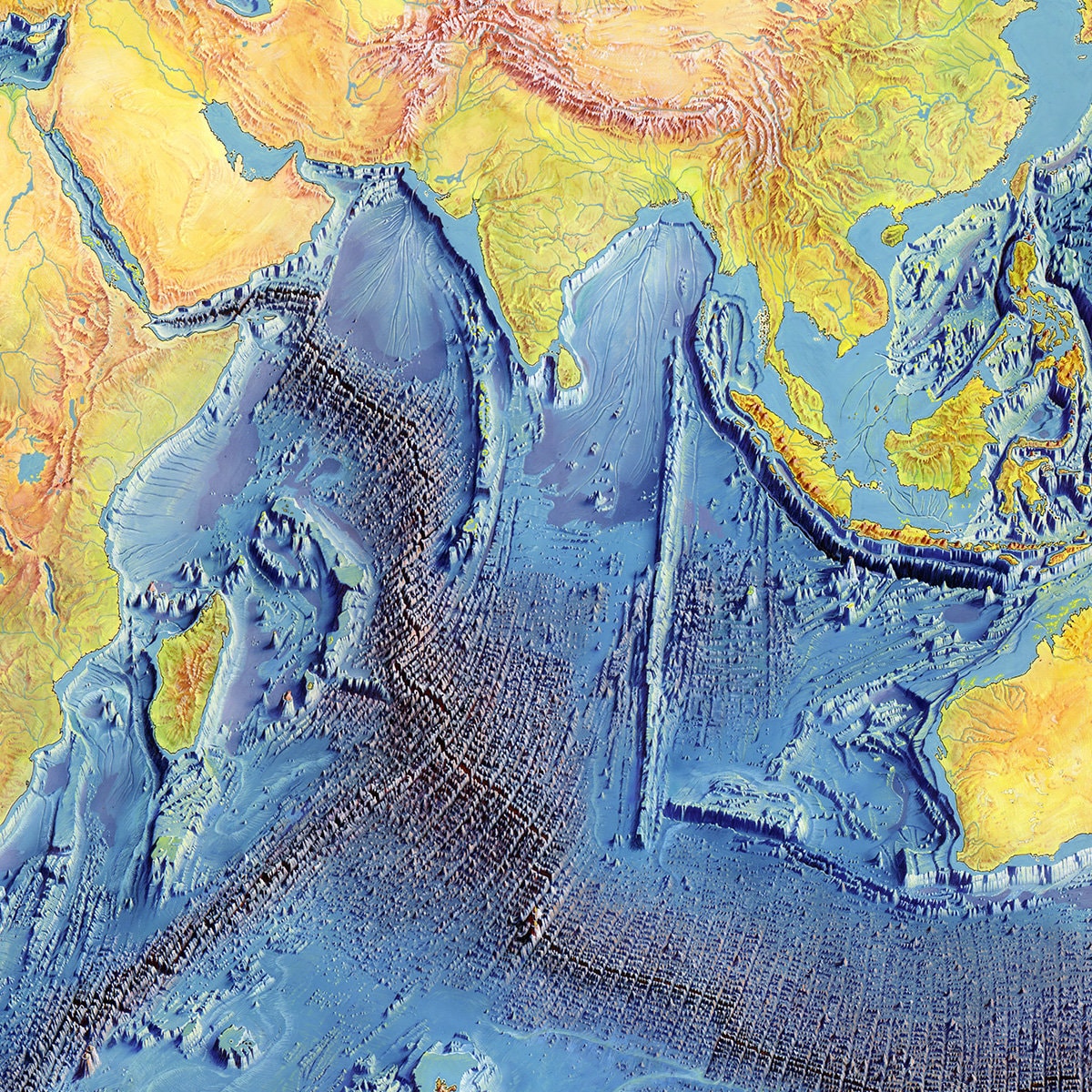 World Ocean Floor Map Vintage World Map Fine Art Print - Etsy Ireland