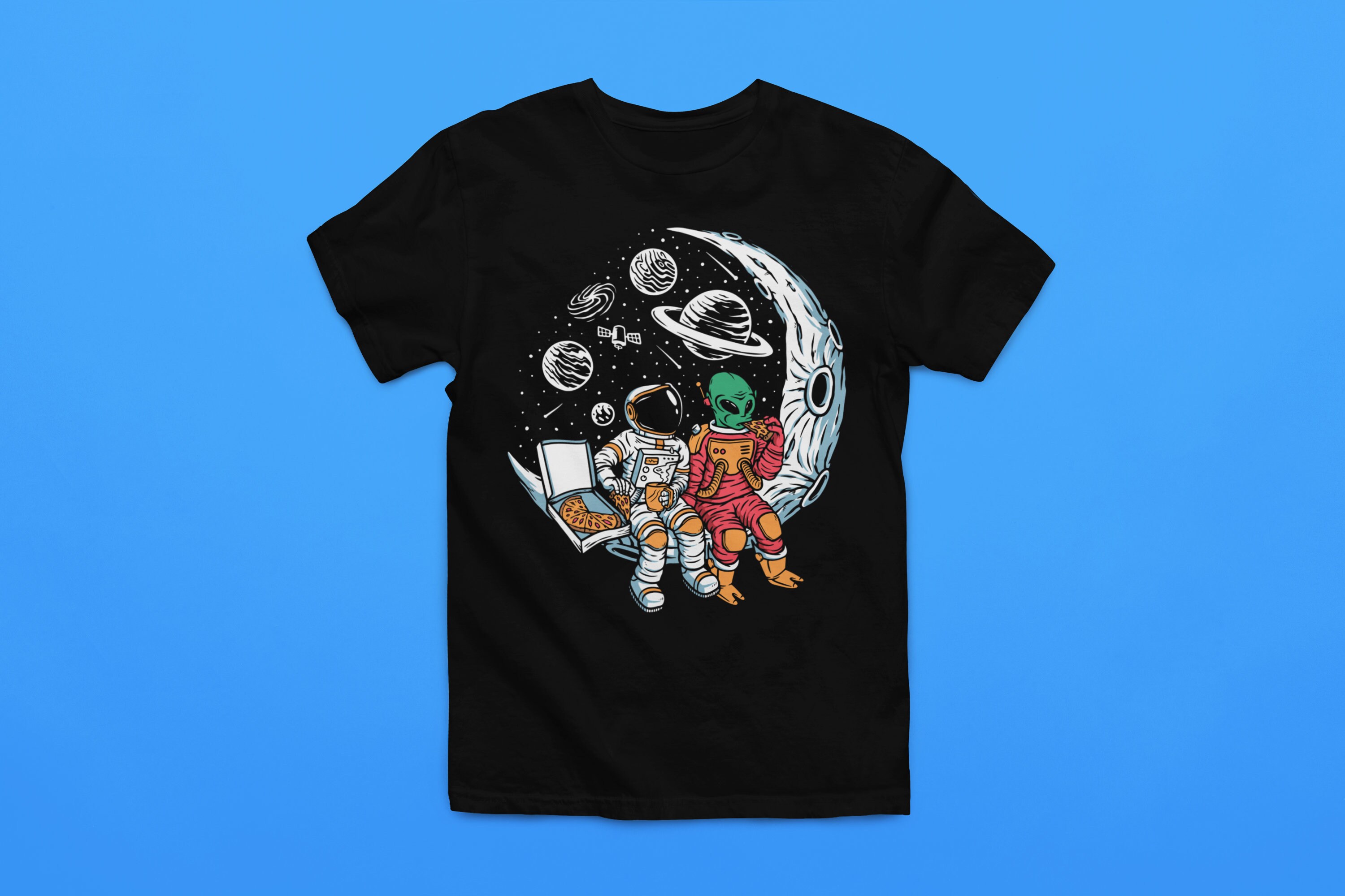 Space Moon Planets Aliens Rock Out Sarcastic Tshirts Funny Tshirt ...