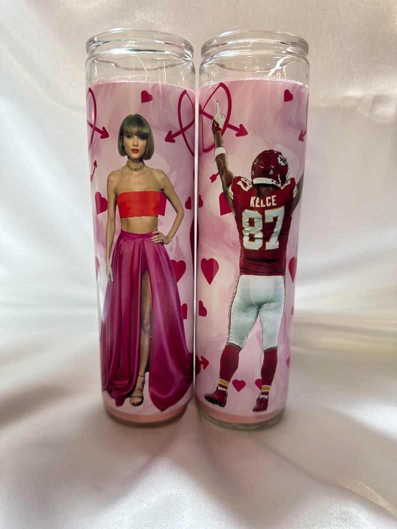 Travis Kelce Taylor Swift Celebrity Valentines Couples Candles - Etsy