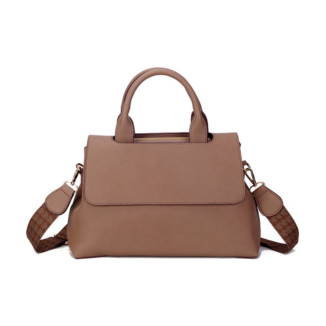 Women's Monogram Crossbody Guitar Strap Purse Hand Shoulder Bag Vegan ...