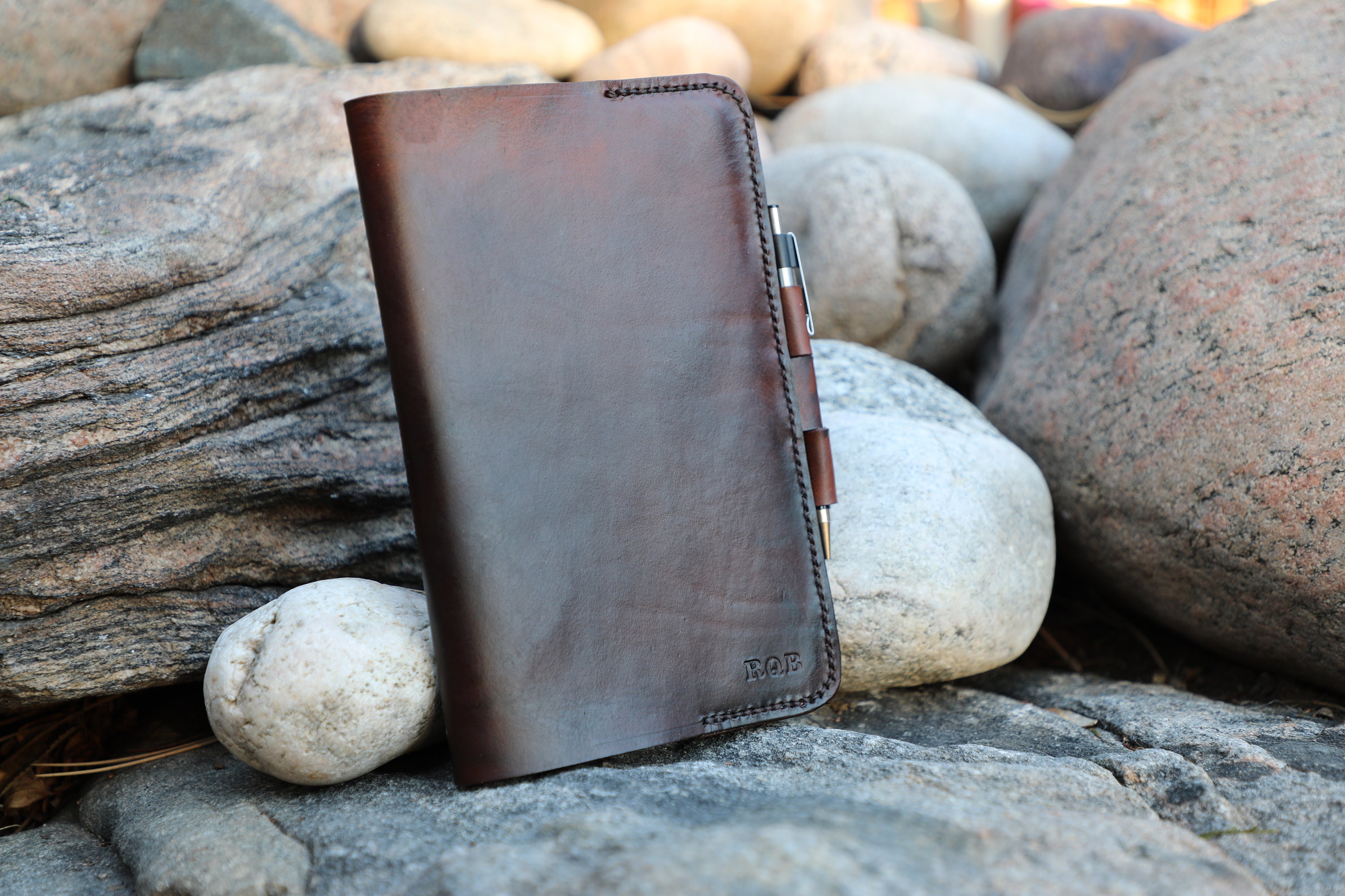 Leather Notebook Cover - Etsy