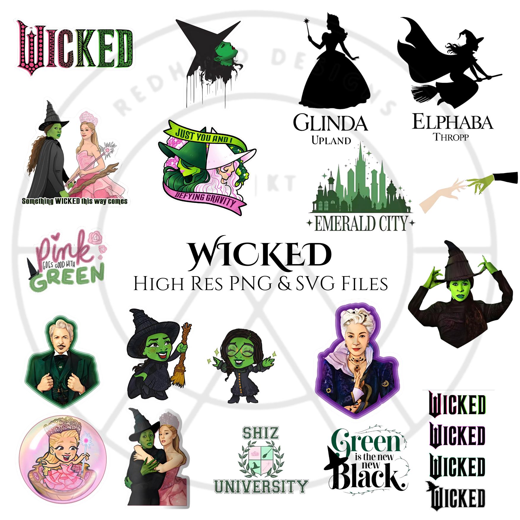 Wicked -19 High Quality Svgs - Wicked Movie 2024 - Wicked Musical ...